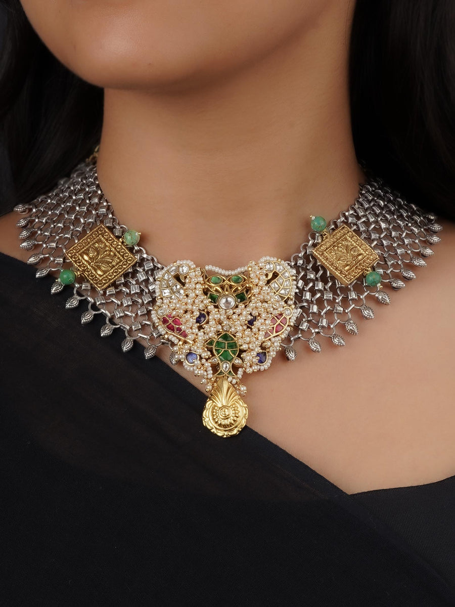 EK-SFNECK539M - Multicolor Tribal Necklace – Mortantra