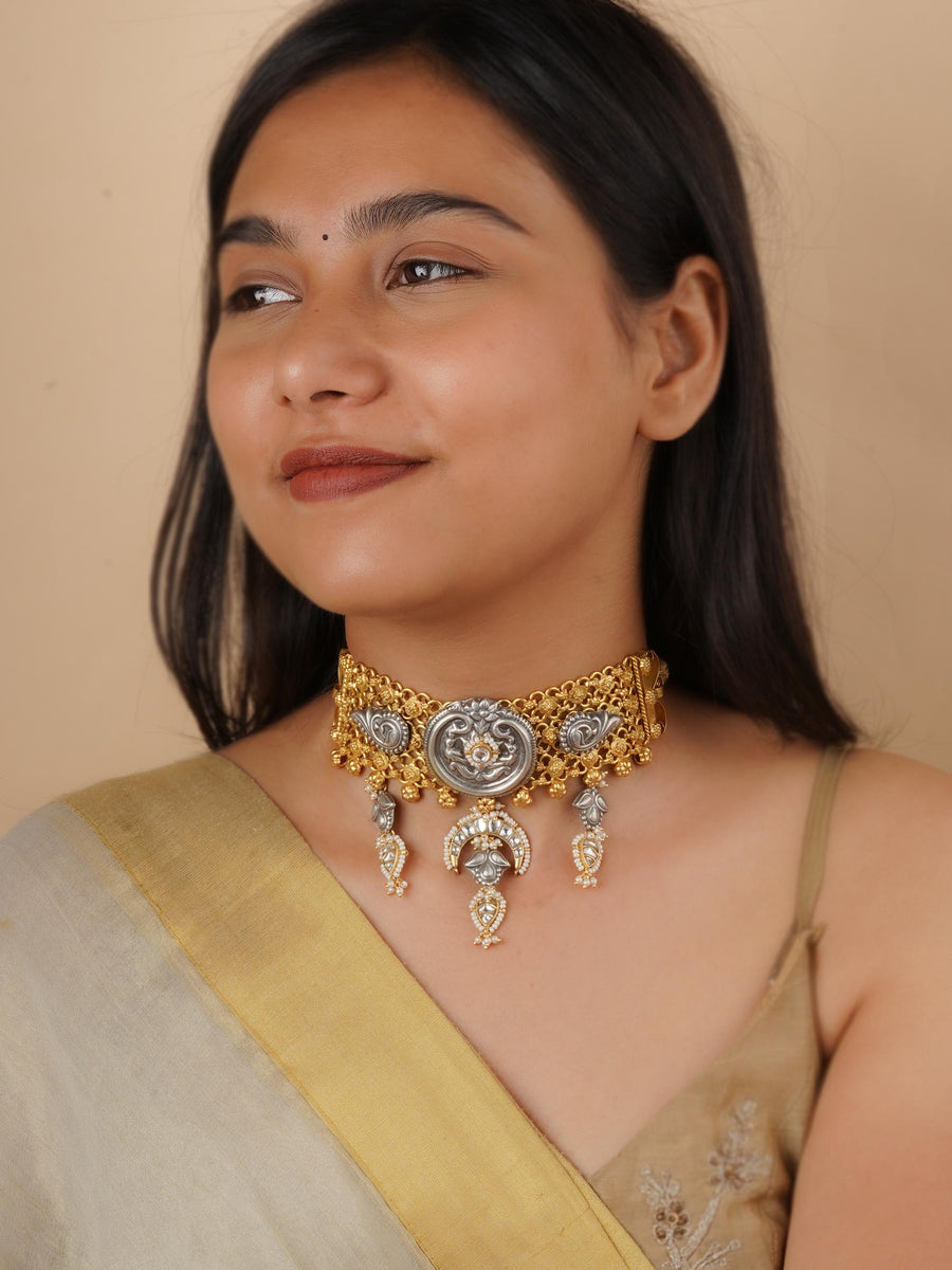 MR-N90 - White Color Mishr Necklace – Mortantra