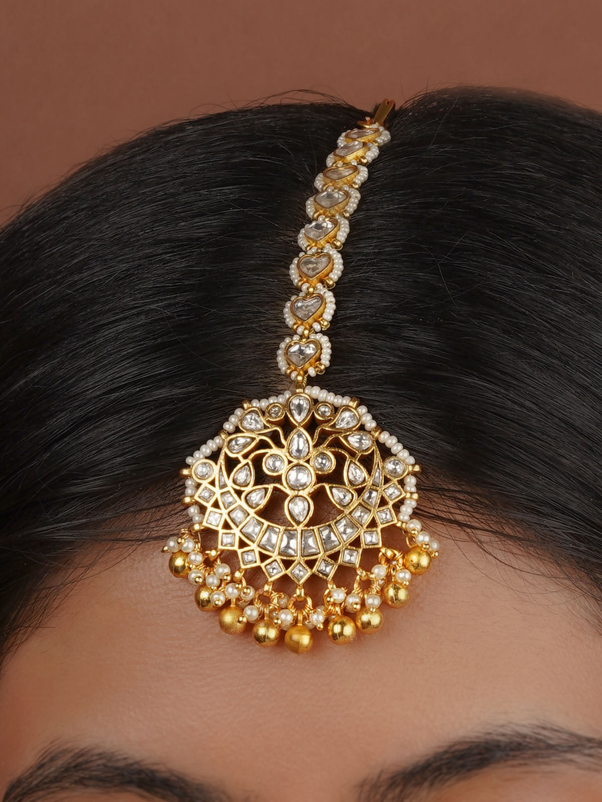 White Color Gold Plated Mishr Maangteeka - MR-T51 – Mortantra