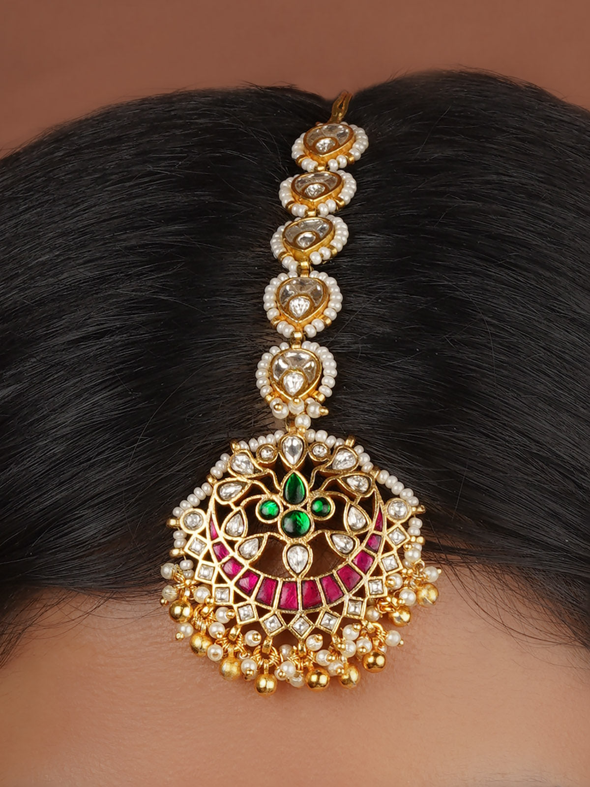 Multicolor Gold Plated Mishr Maangteeka - MR-T61M – Mortantra