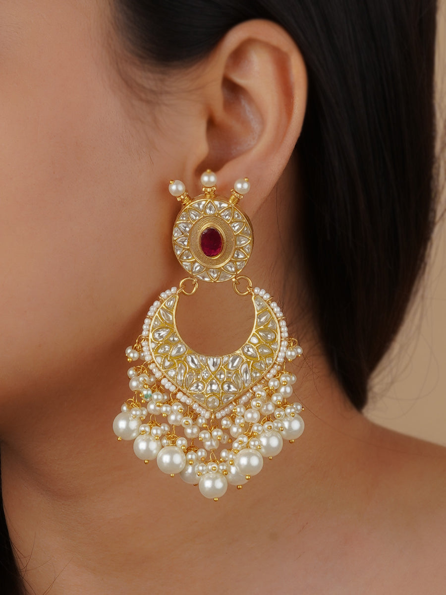 TJ-S116WP - Pink Color Gold Plated Thappa Jadau Kundan Bridal Necklace ...