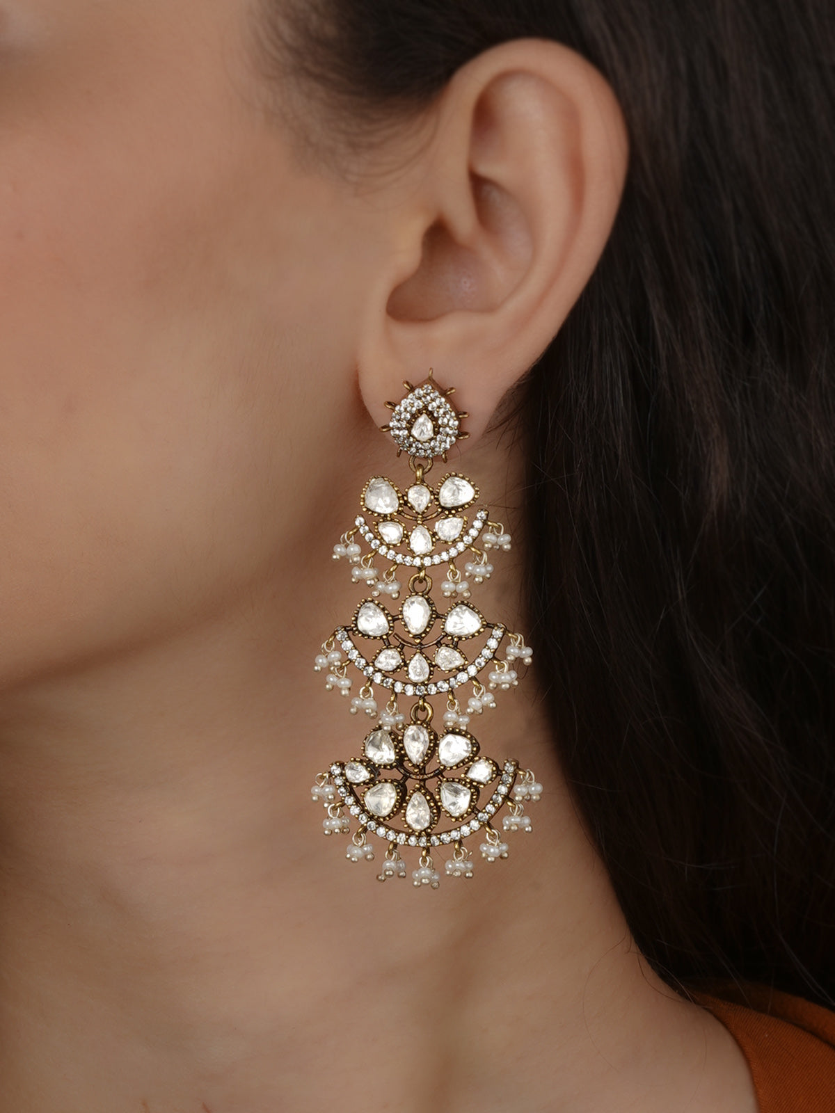 White Color Victorian Earrings - VC-EAR1 – Mortantra