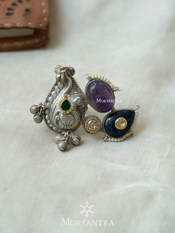 Buy Jadau Kundan Rings Online | Big Kundan Rings | Gold Plated Rings ...